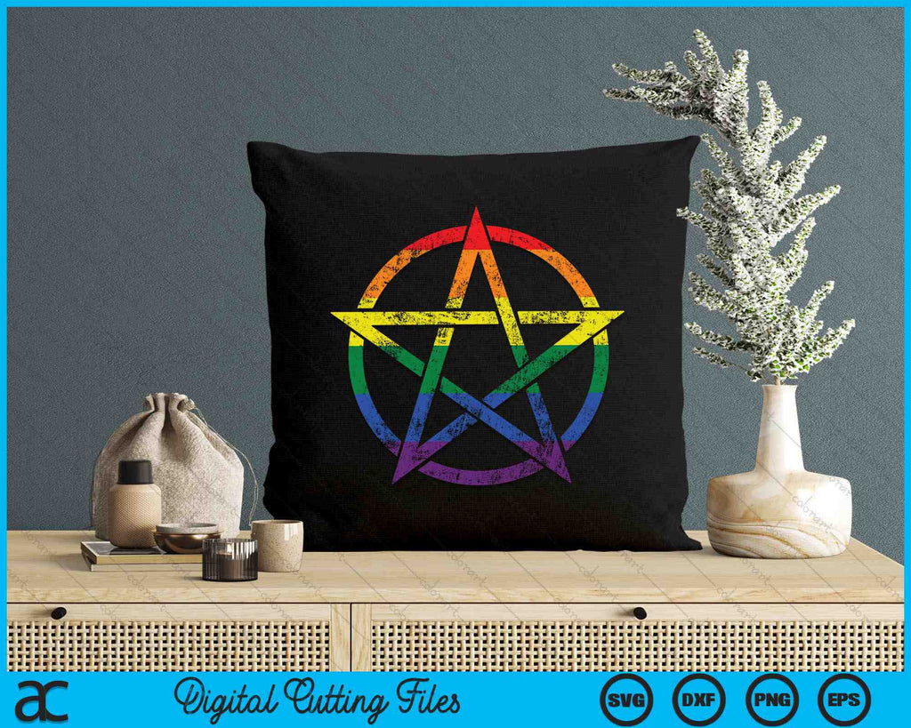 LGBT Pentagramm Gothic Gay Pride Wicca Homosexual Witchcraft SVG Files ...