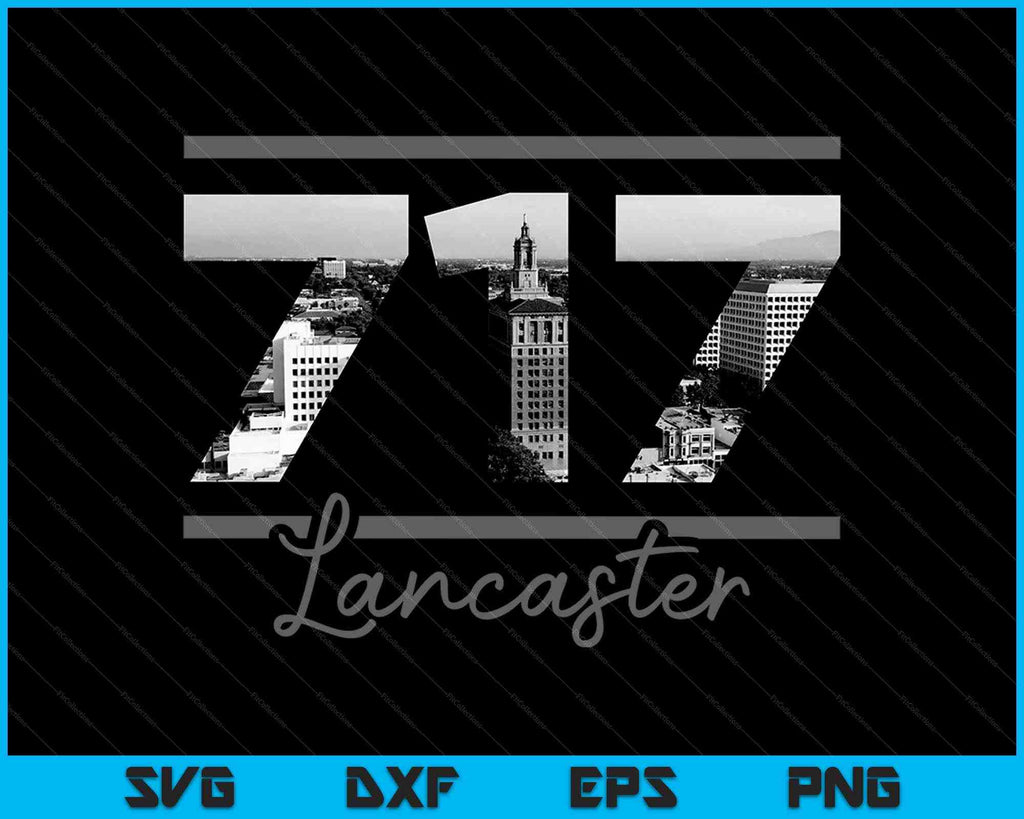 Lancaster 717 Area Code Pennsylvania Vintage SVG PNG Cutting Files ...