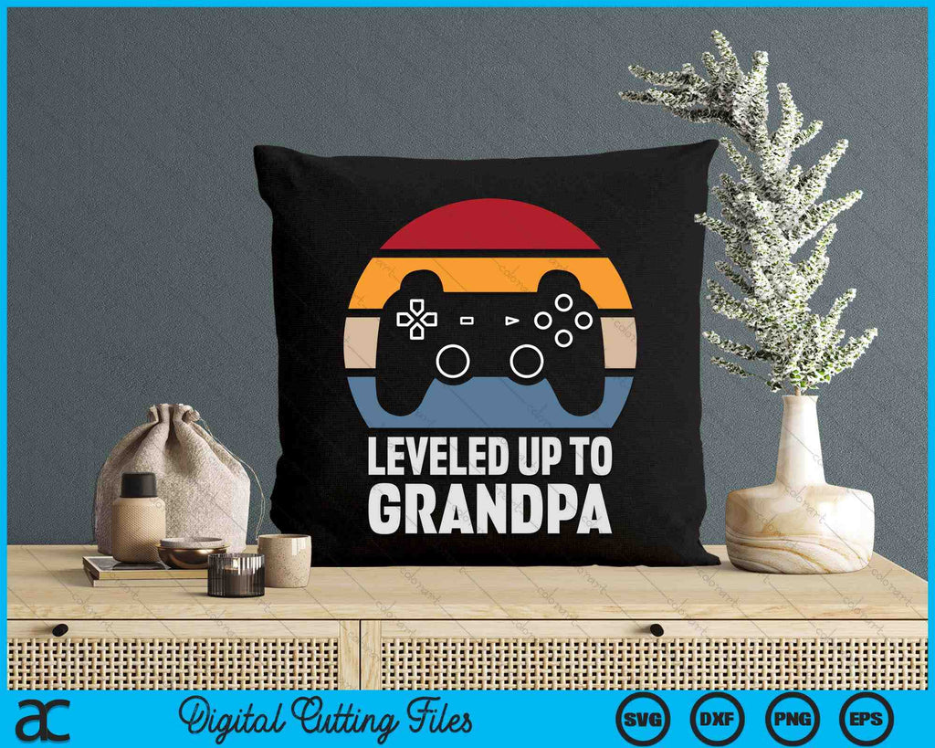 Leveled Up To Grandpa Gamer Gaming Pregnancy Announcement SVG Files ...
