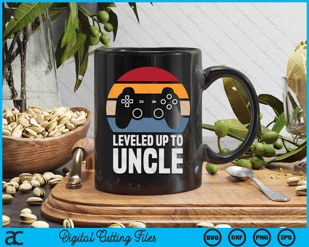 Leveled Up To Uncle Gift Gamer Gaming Pregnancy Announcement SVG Files ...