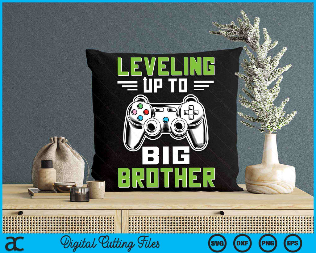 Leveling Up To Big Brother SVG PNG Digital Printable Files – creativeusarts