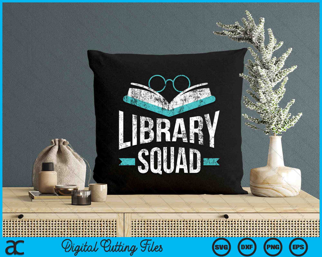 Library Squad SVG PNG Digital Cutting Files – creativeusarts