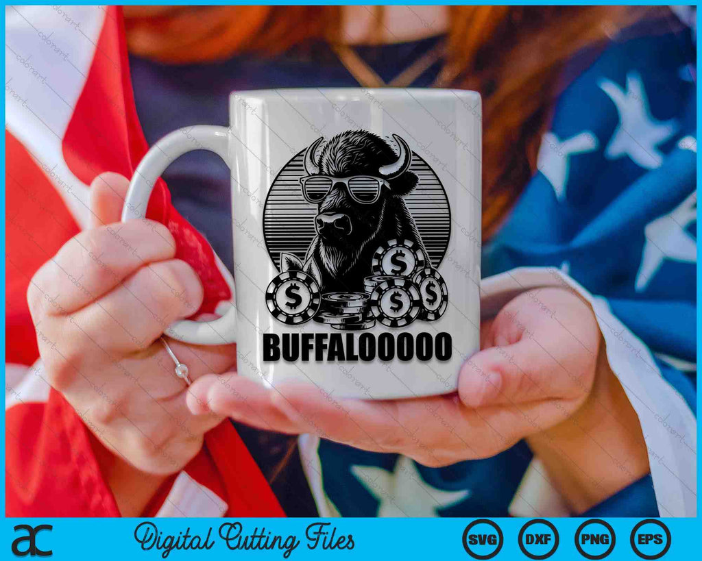 Lucky Buffalo Casino Slot Machine BUFFALOOOOO Gambling SVG PNG Files ...