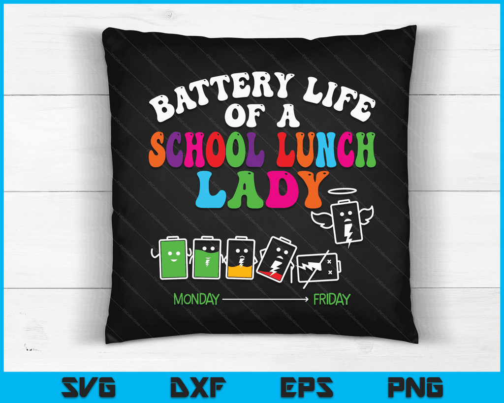 Lunch Lady Battery Cafeteria Food Preparation Assistant SVG PNG Files ...