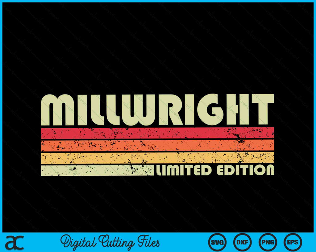 MILLWRIGHT Funny Job Title Profession Birthday Worker SVG PNG Files ...