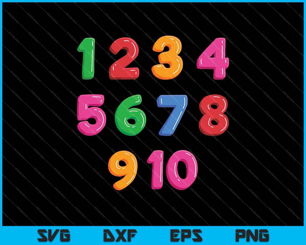Math Numbers Learning Preschool Education SVG PNG Files – creativeusarts