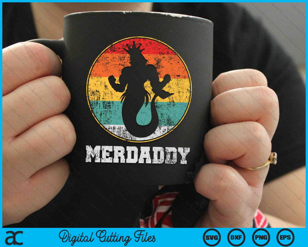 Merdaddy Security Merman Mermaid Daddy Fish SVG Cutting Files ...