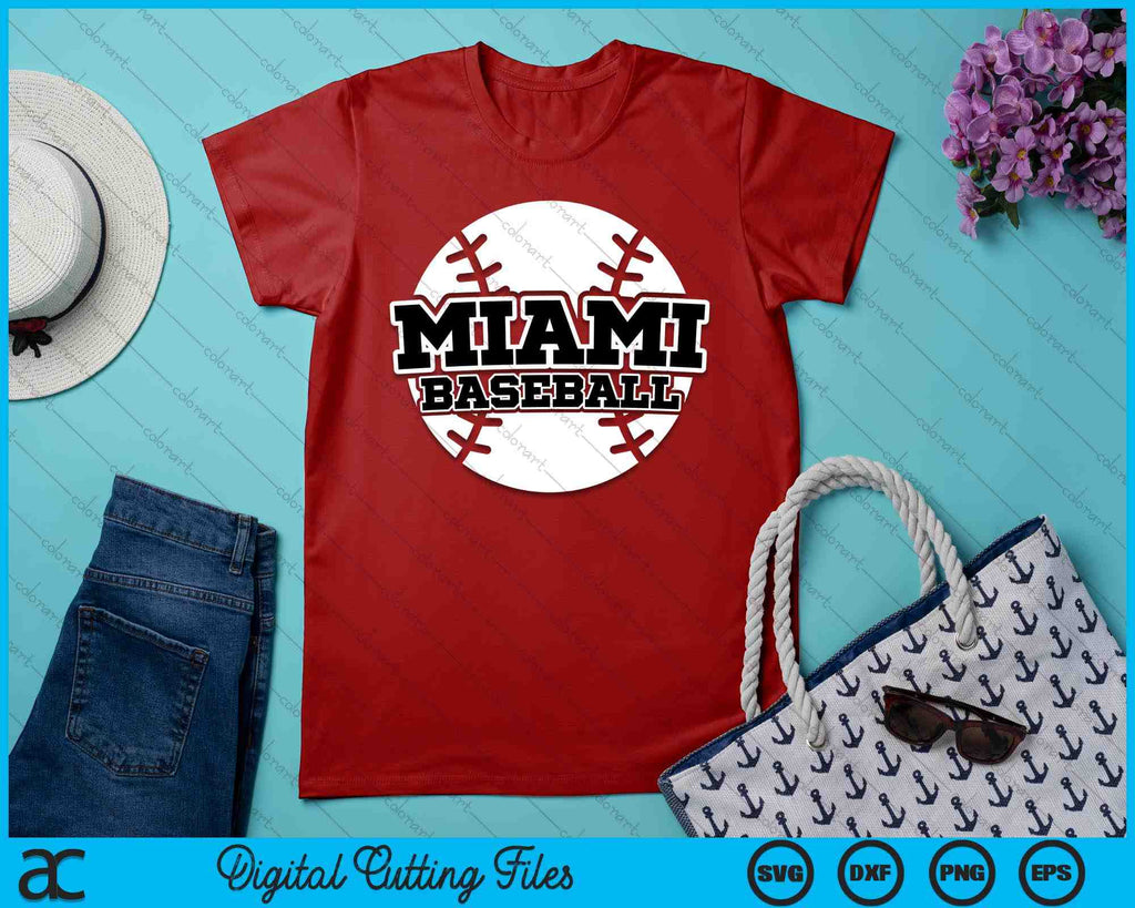Miami Baseball Block Font SVG PNG Digital Cutting Files – creativeusarts