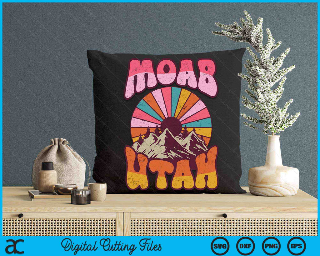 Moab Utah Nature Hiking Mountains Outdoors Vintage SVG Cutting Files ...