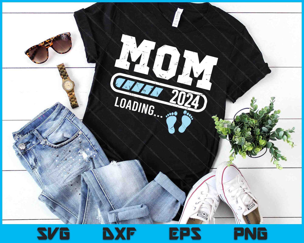 Mom 2024 Loading for Pregnancy Announcement SVG PNG Cutting Files ...