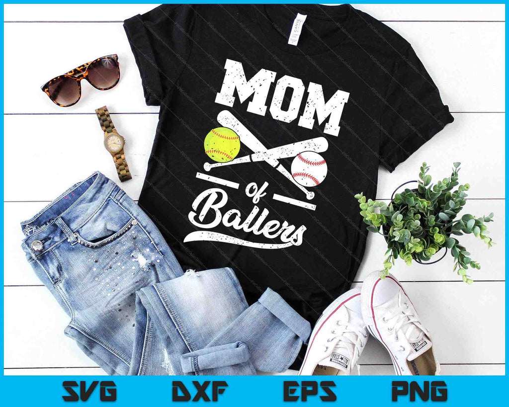 Mom Of Ballers Baseball And Softball Player SVG PNG Printable Files ...