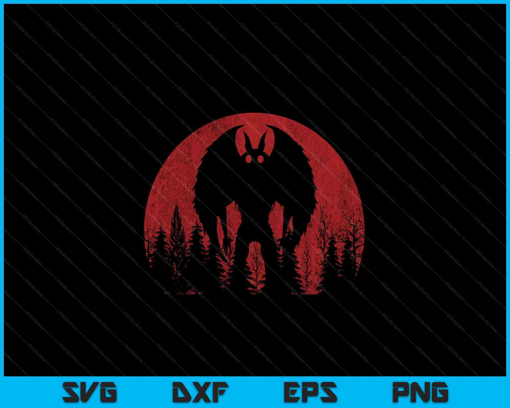 Mothman Moon Cryptozoology Cryptid SVG PNG Digital Cutting Files ...