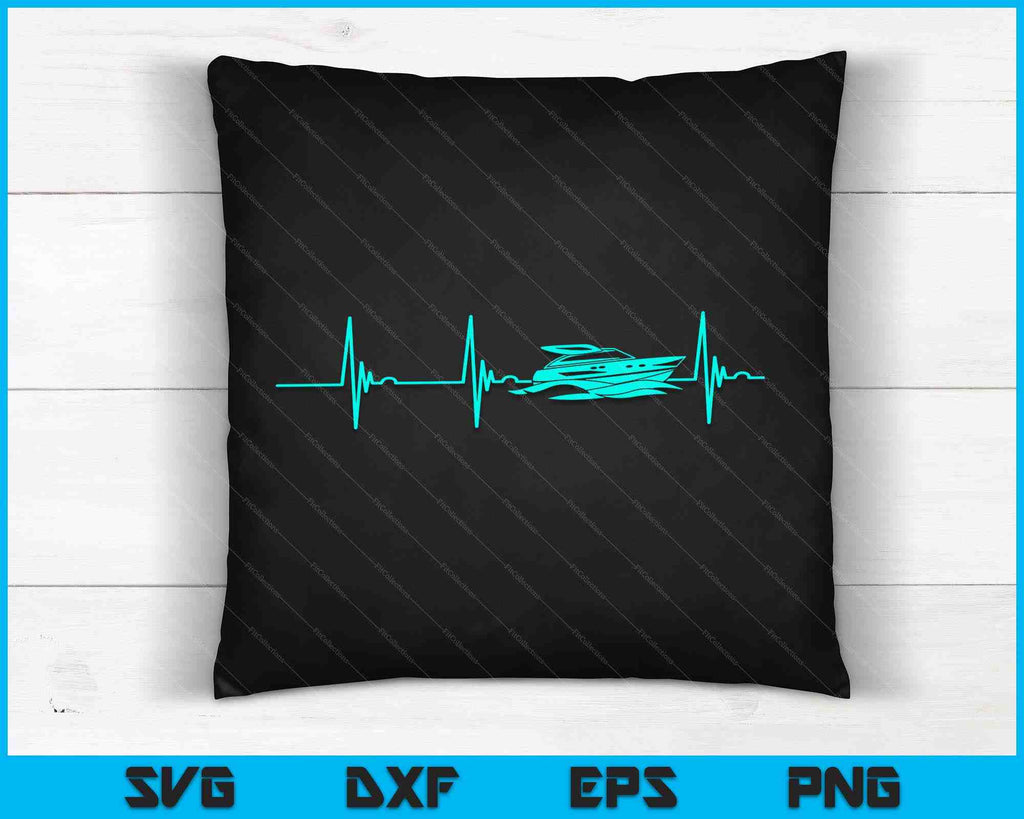 Motor Boating Boater Drag Boat Racing Heartbeat EKG Pulse SVG Files ...