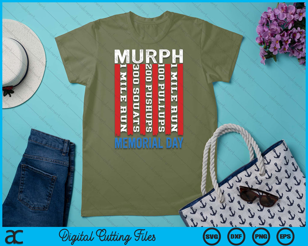 Murph Challenge American Memorial Day Workout Patriotic SVG Files ...