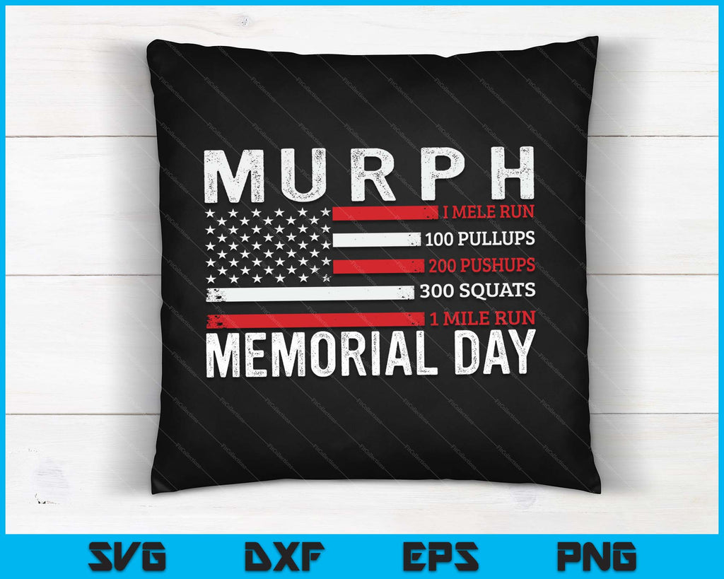 Murph Challenge American Memorial Day Workout Gym Patriotic SVG Files ...