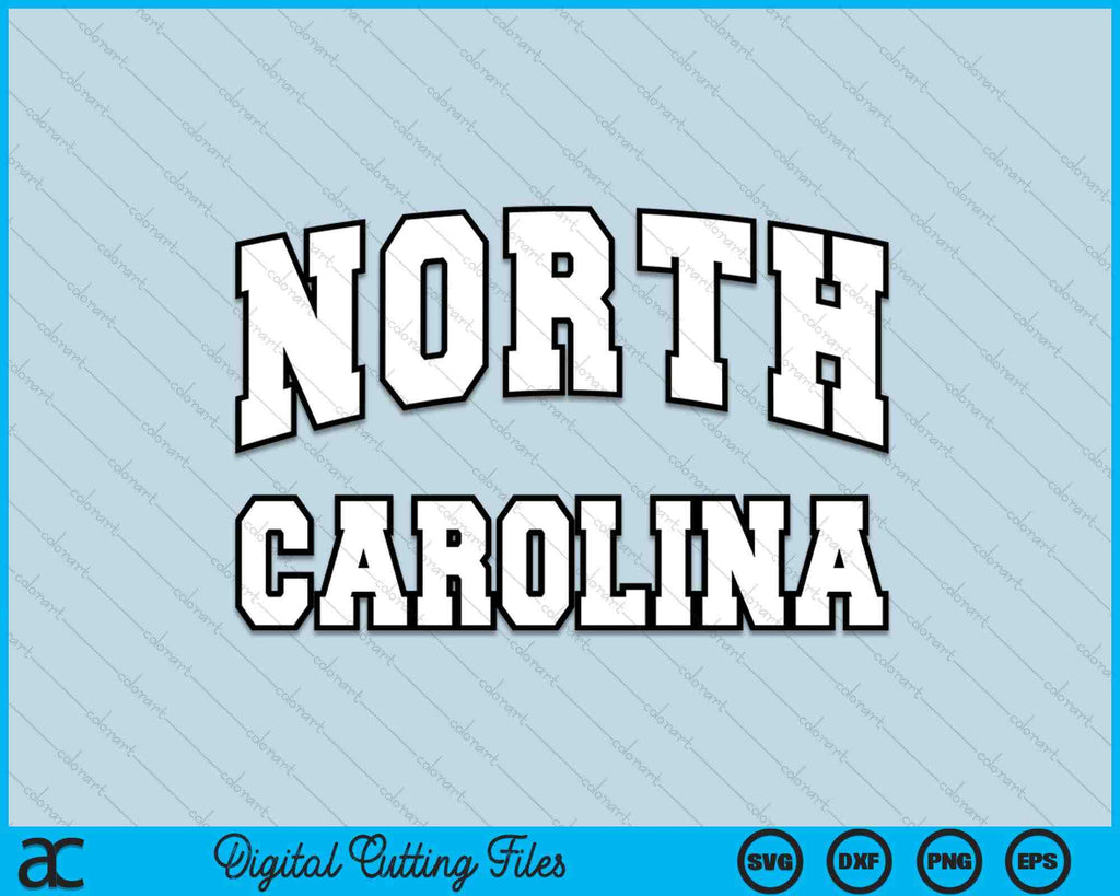 NORTH CAROLINA Throwback Design Classic SVG PNG Digital Printable File ...