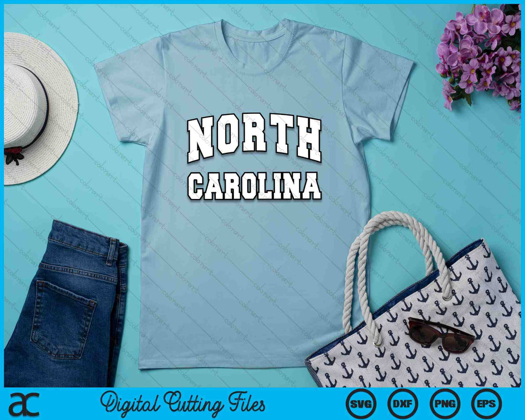 NORTH CAROLINA Throwback Design Classic SVG PNG Digital Printable File ...