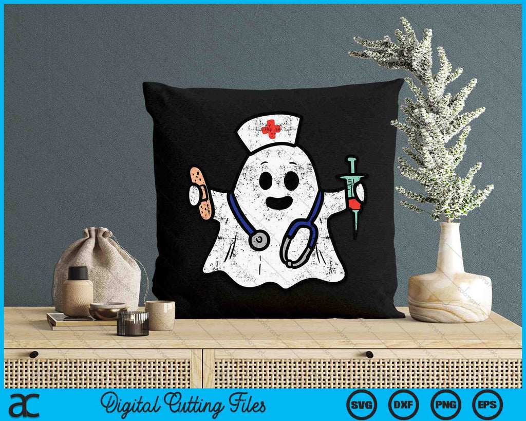 Nurse Ghost Scrub Halloween Costume For Nurses SVG Cutting Files ...