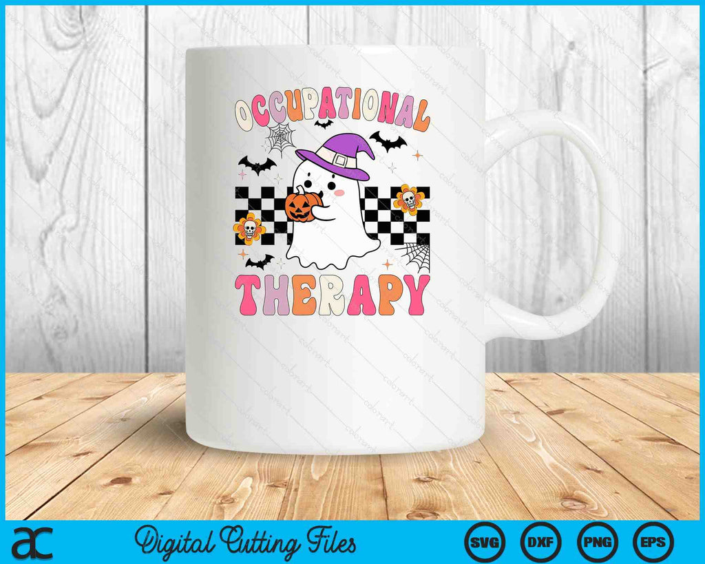 OT Occupational Therapy Halloween Retro Ghost OT Halloween SVG File ...