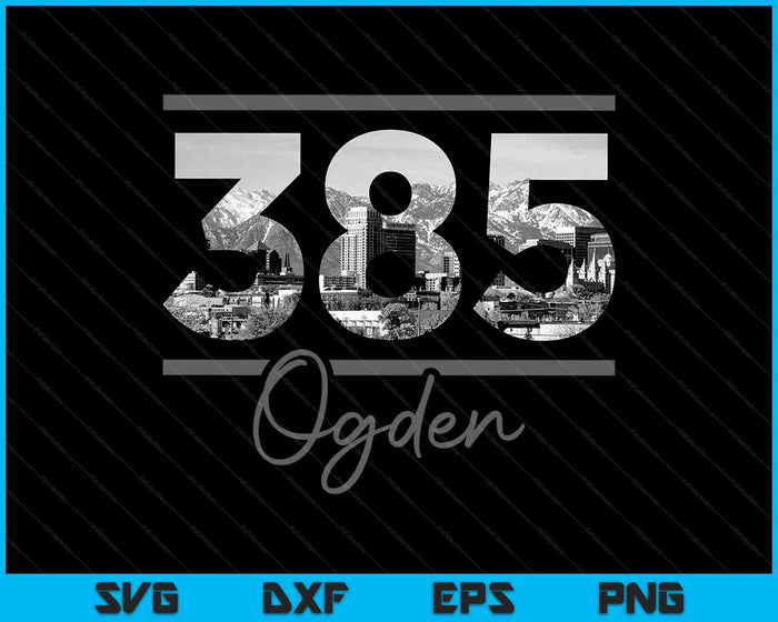 Ogden 385 Area Code Skyline Utah Vintage SVG PNG Printable Files Ogden 385 Area Code Skyline Utah Vintage SVG PNG Printable Files