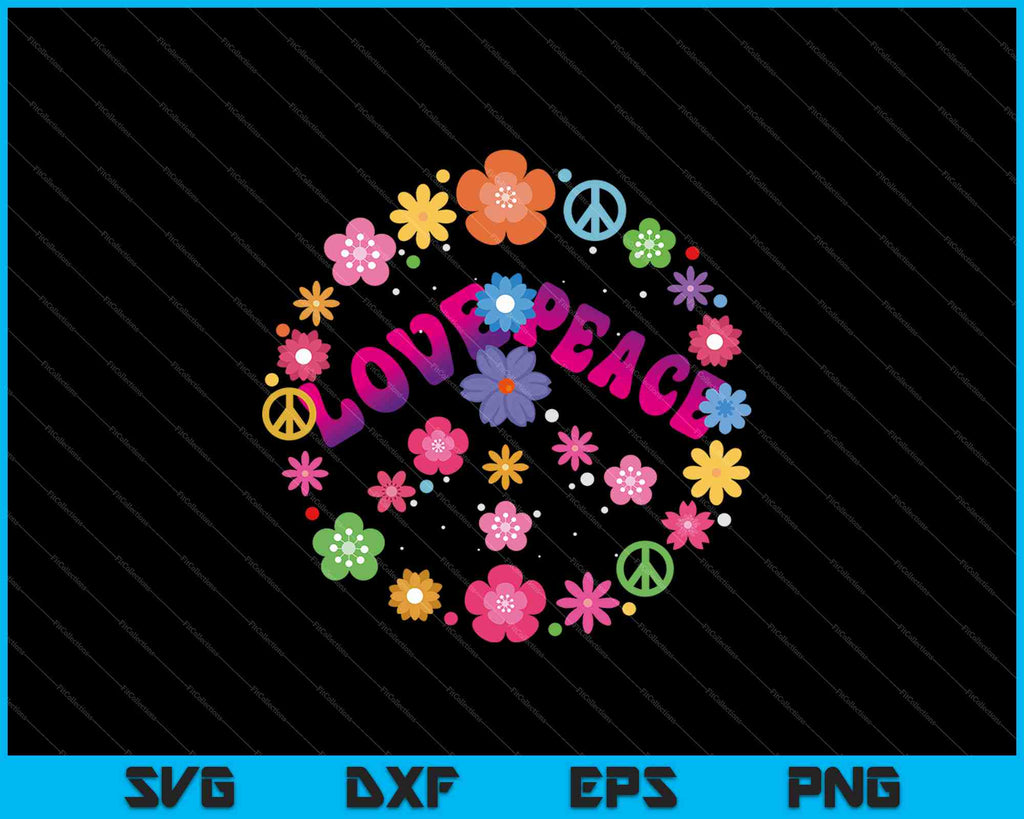 Peace Sign Love SVG PNG Cutting Printable Files – creativeusarts