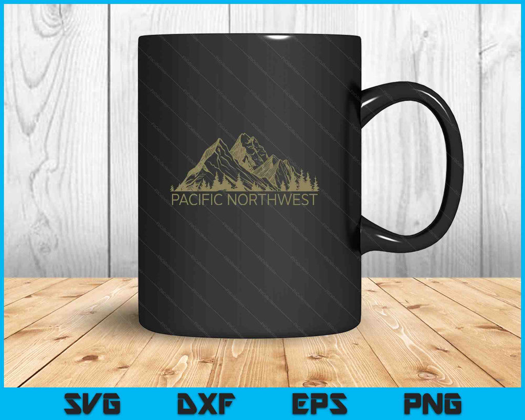 Pacific Northwest Mountain PNW Pacific Northwest SVG PNG Digital Files ...