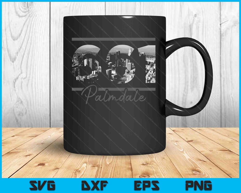 Palmdale 661 Area Code Skyline California Vintage SVG PNG Files ...