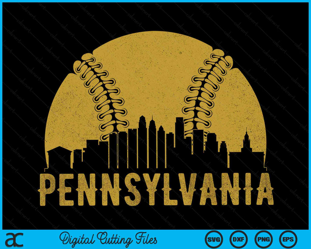 Pennsylvania Baseball Fan SVG PNG Cutting Printable Files – creativeusarts