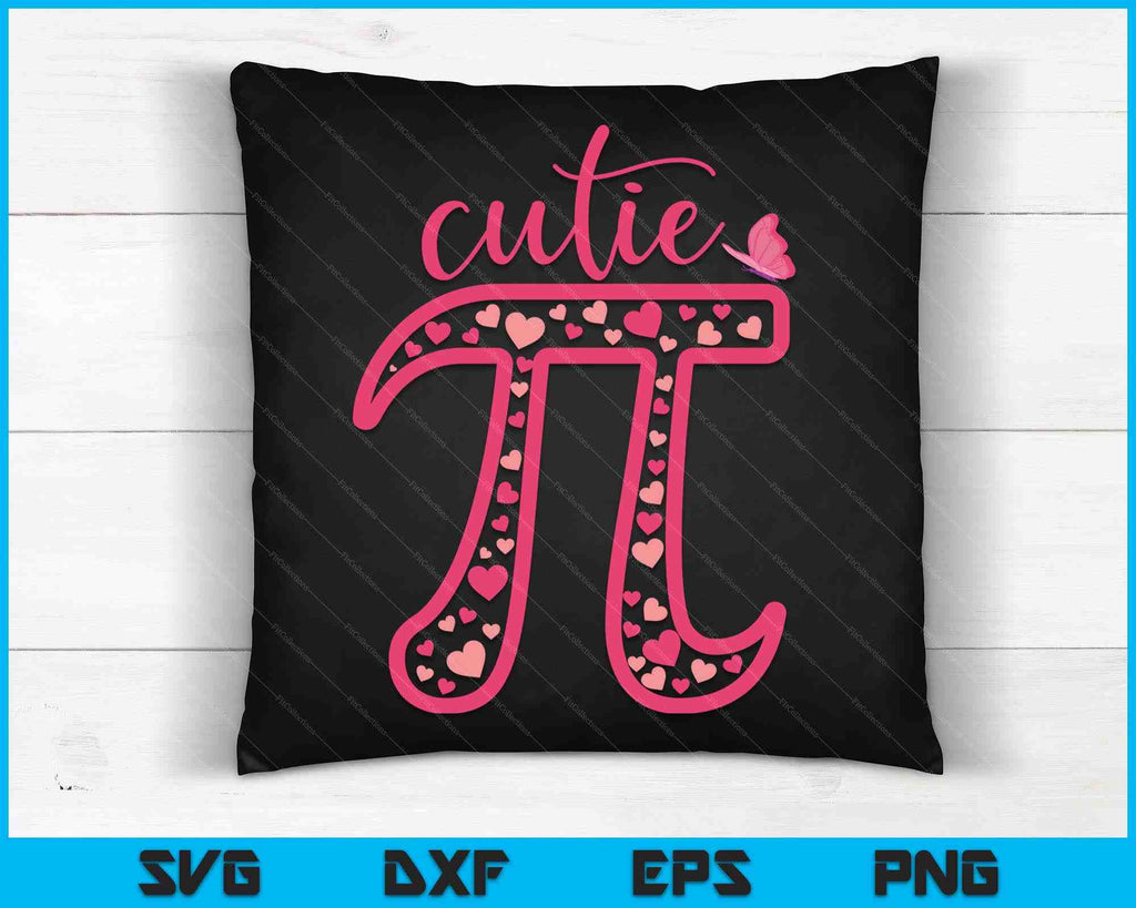 Pi Day Women Kids Men Toddler Math Teacher Cutie Pi SVG PNG Files ...