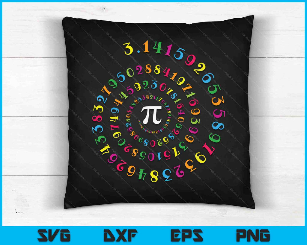 Pi Spiral Novelty Math Geek 3.14 Pi Day SVG PNG Digital Cutting Files ...