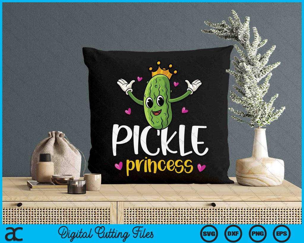 Pickle Princess Funny Pickle Cucumber Girl SVG Digital Cutting Files – creativeusarts