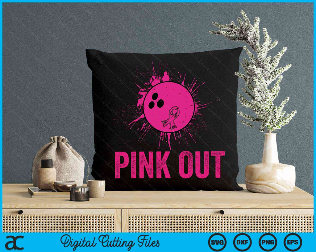 Pink Out Breast Cancer Awareness Bowling Breast Cancer SVG Files ...