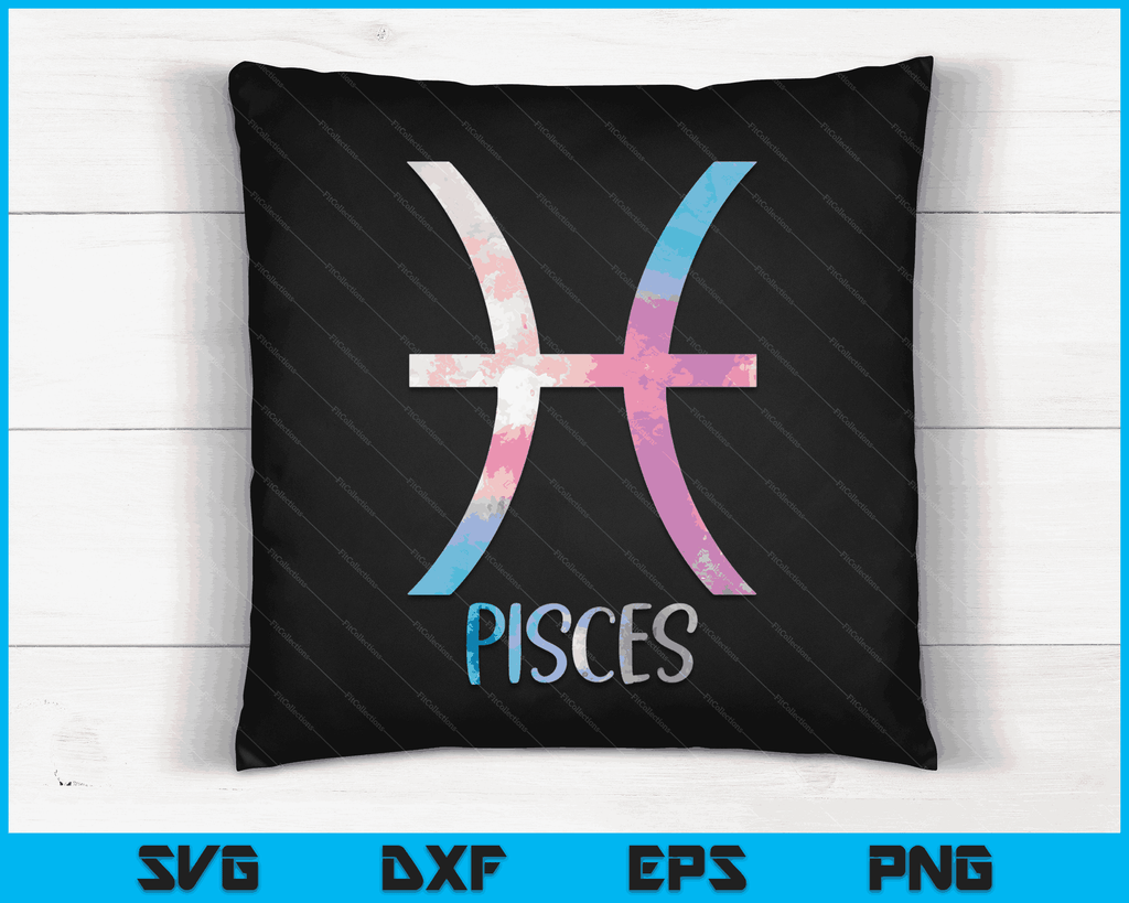 Pisces Zodiac Symbol Astrology Fish Water Sign SVG PNG Printable Files ...