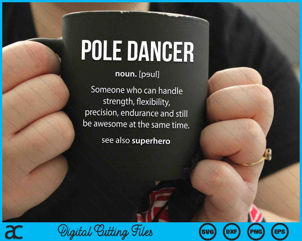 Pole Dancer Definition Funny Poledance SVG PNG Cutting Files ...