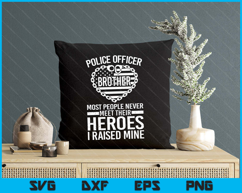 Police Officer Brother Art For Police Officer SVG PNG Cutting Files ...