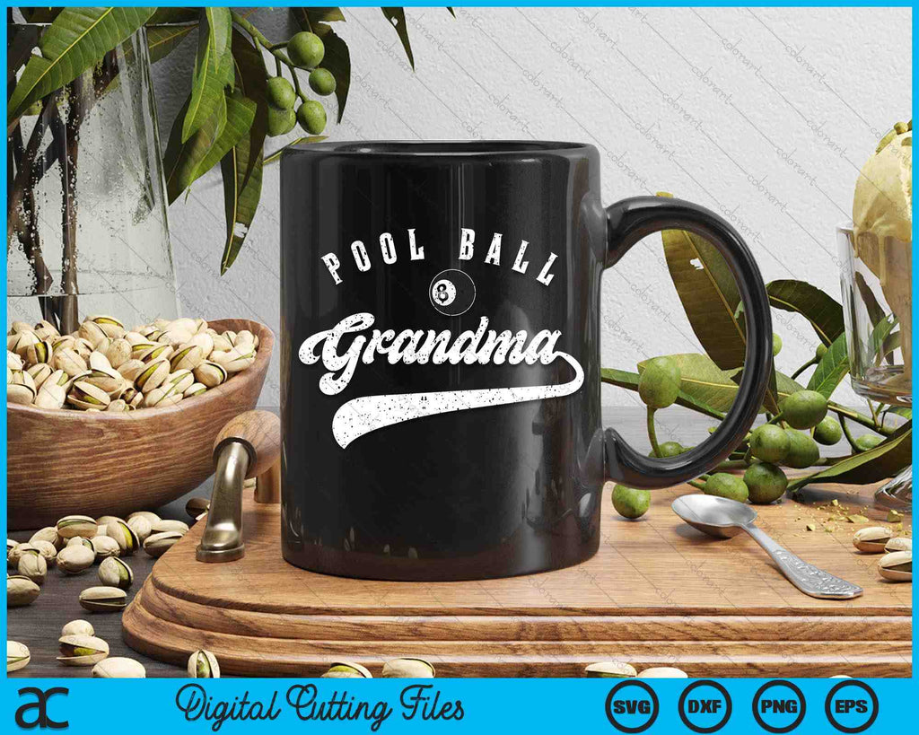Pool Ball Grandma SVG PNG Digital Cutting File – creativeusarts