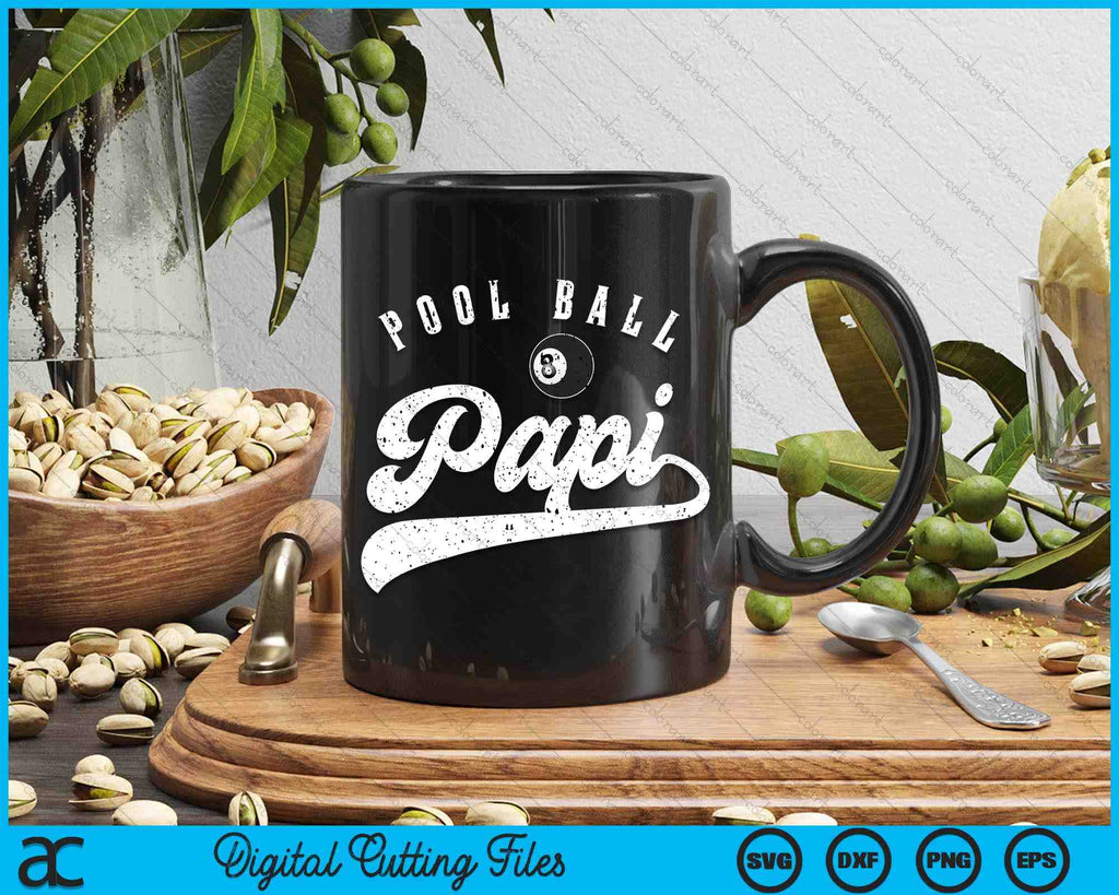 Pool Ball Papi SVG PNG Digital Cutting File – creativeusarts