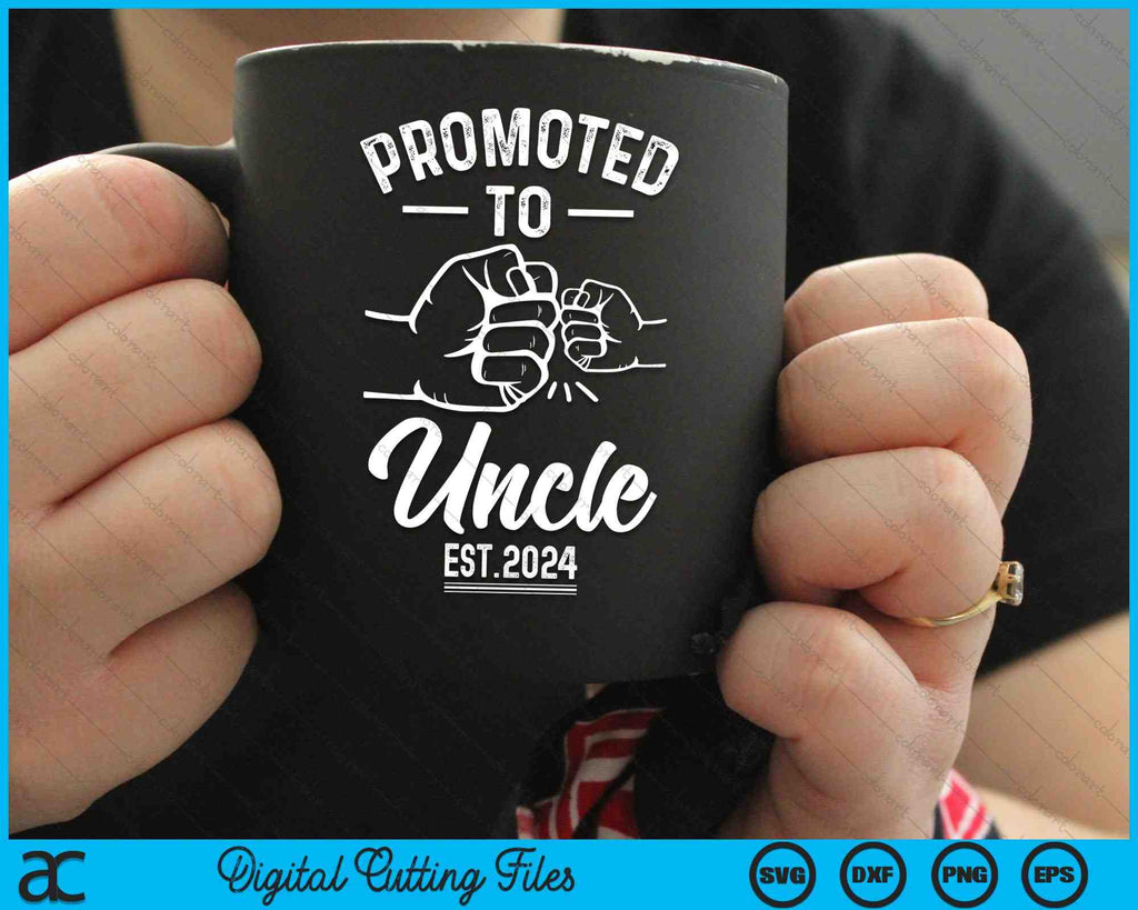 Promoted to Uncle 2024 Present For First Time New Uncle SVG PNG Files ...