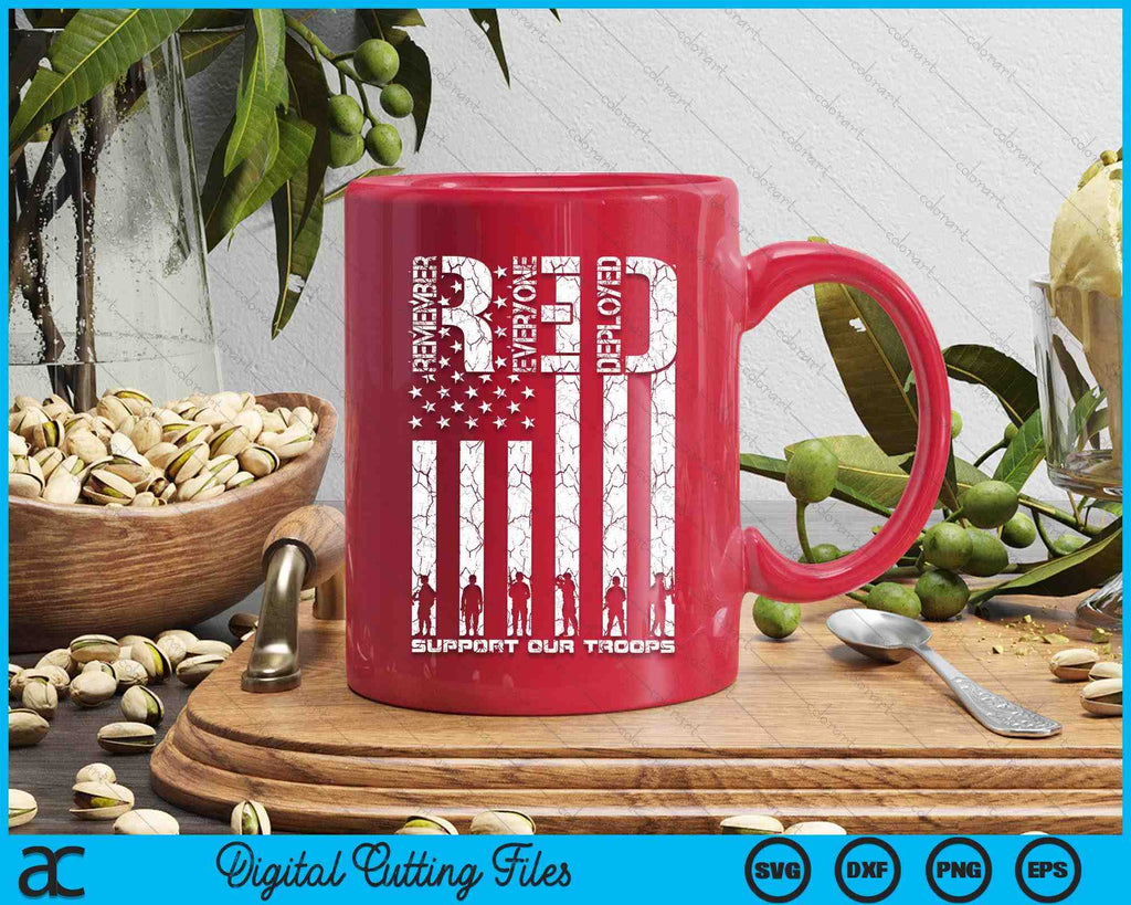 Red Friday Military Veteran Remember Everyone Deployed SVG PNG Files ...