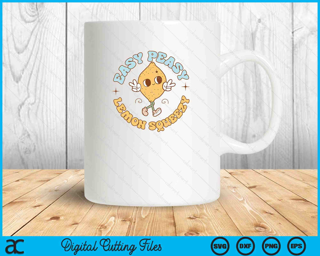 Retro Easy Peasy Lemon Squeezy Hello Summer Vacation SVG PNG Files ...