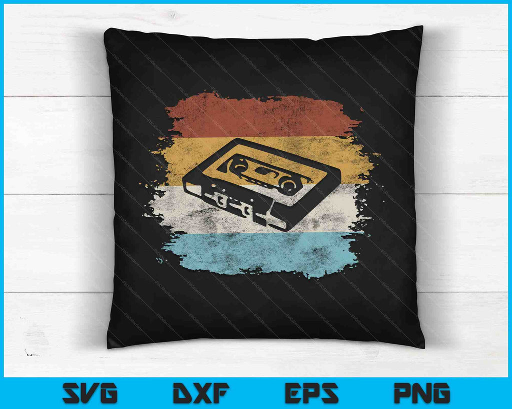 Retro Style Oldschool Tape Cassette Vintage Mixtape SVG Cutting Files ...