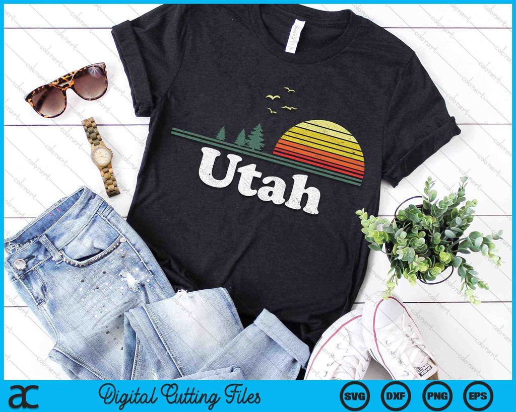 Retro Utah State Park UT Home Design SVG PNG Files – creativeusarts