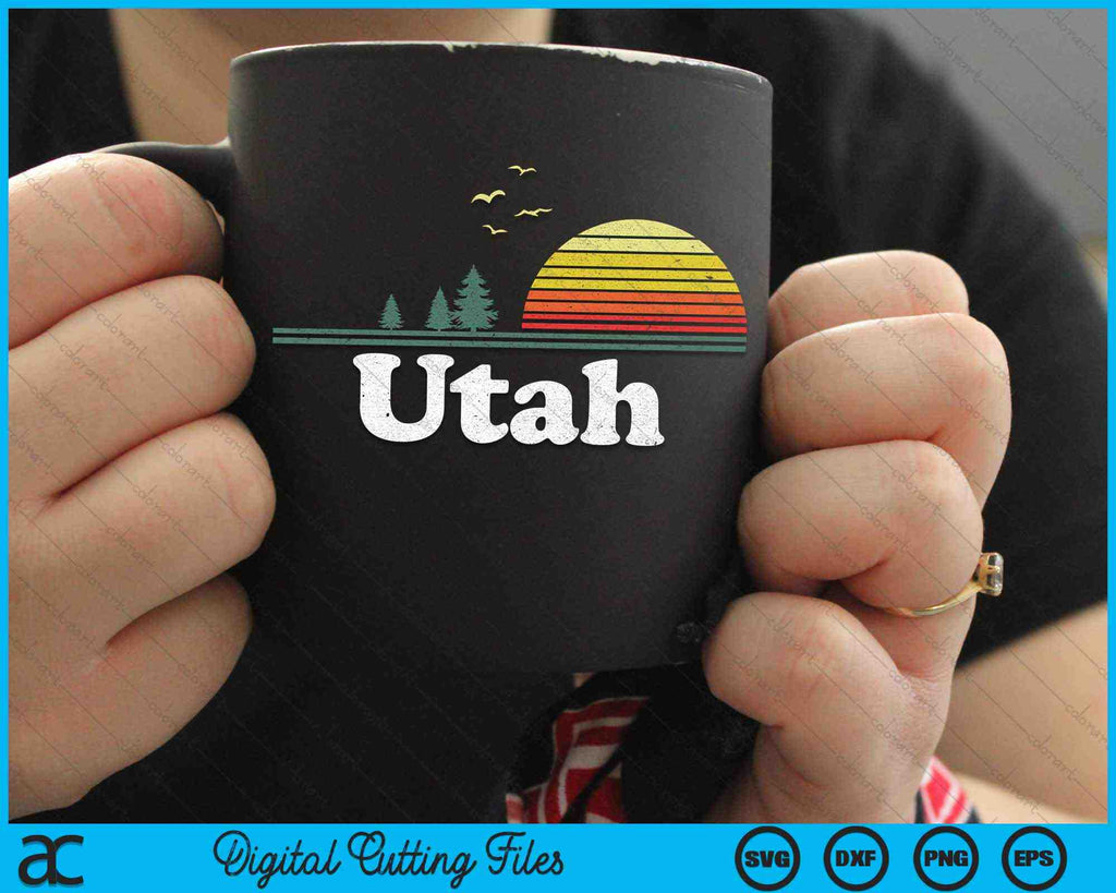 Retro Utah State Park UT Home Design SVG PNG Files – creativeusarts