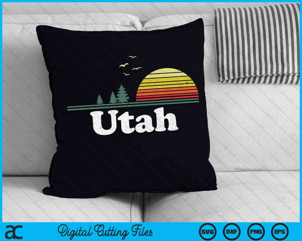 Retro Utah State Park UT Home Design SVG PNG Files – creativeusarts