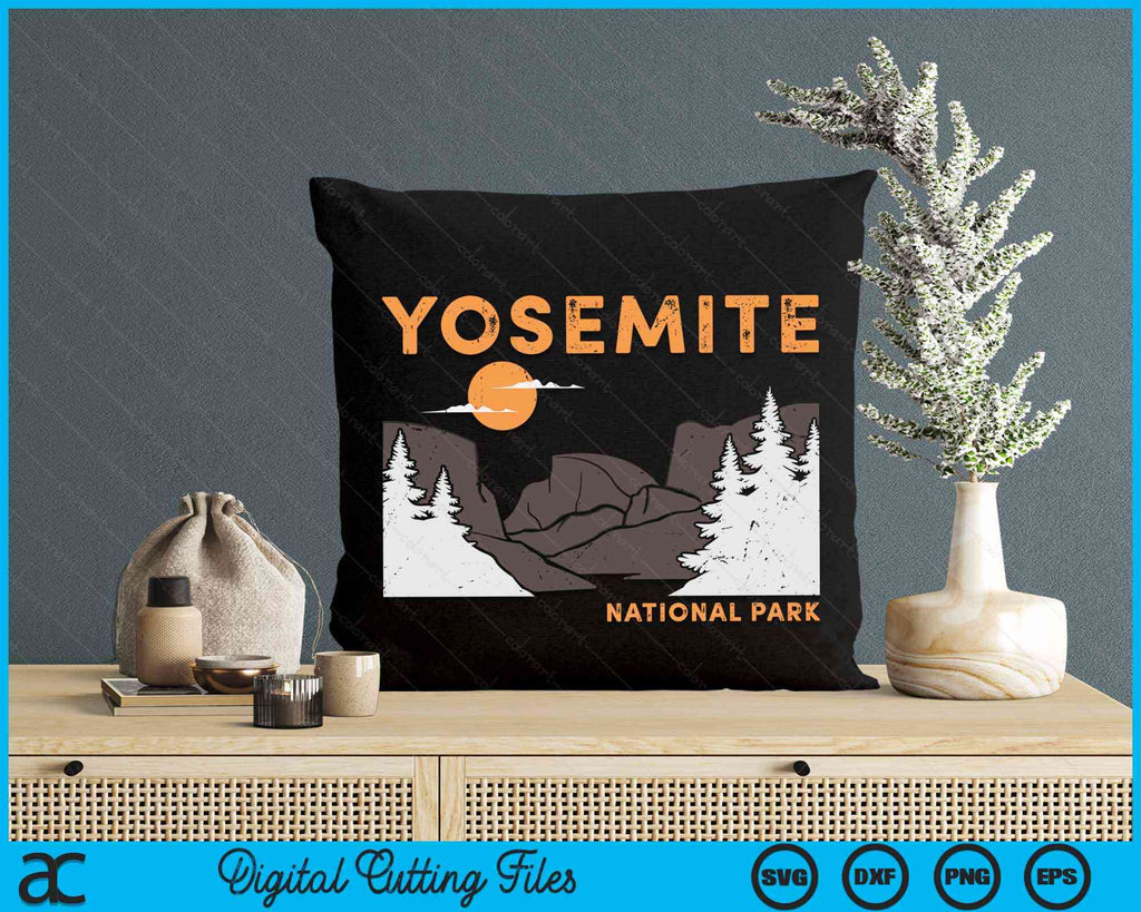 Retro Yosemite Half-Dome National Park Vintage SVG PNG Cutting Files ...