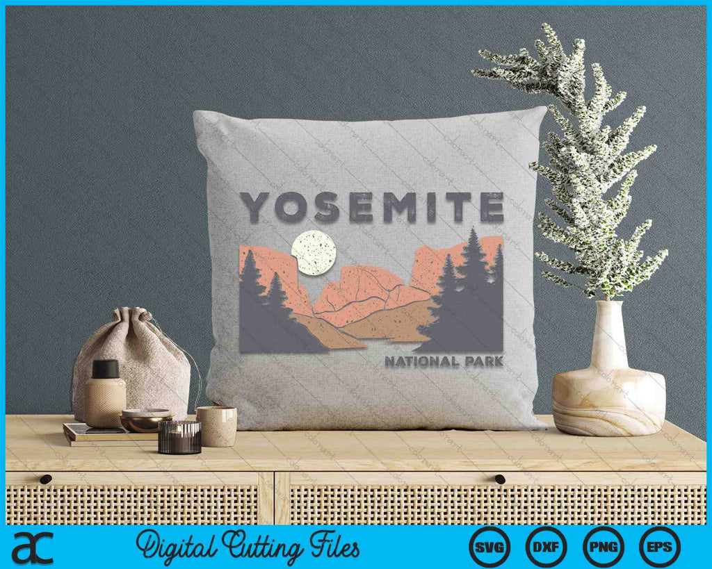 Retro Yosemite Half-Dome National Park Vintage Womens Mens SVG Files ...