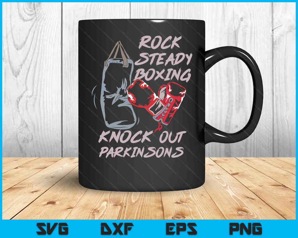 Rock Steady Boxing Knock Out Parkinsons SVG PNG Digital Cutting Files ...