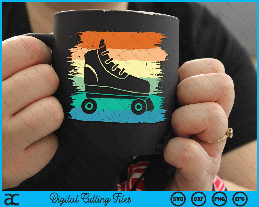Roller Skating Art 80s Roller Derby Rollerskate SVG PNG Cutting Files ...