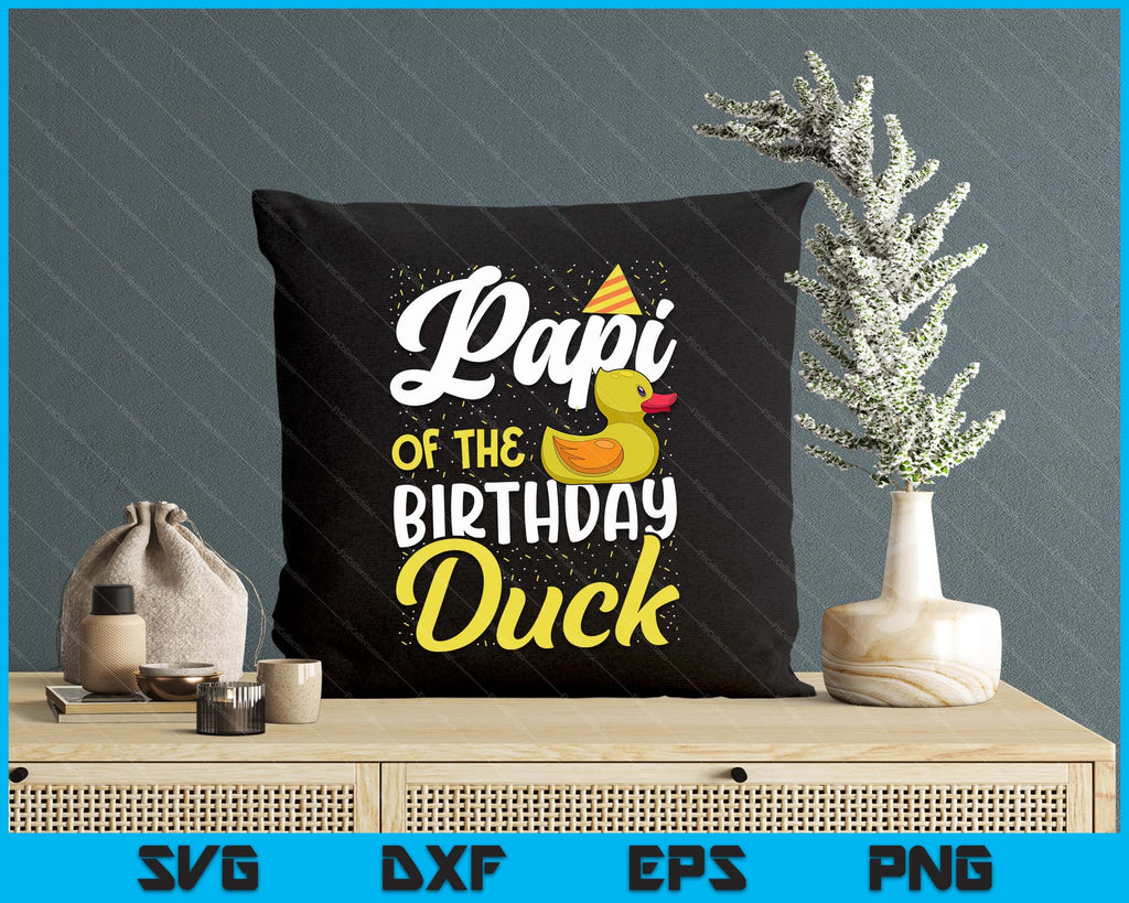 Rubber Duck Birthday Party Supplies Papi Birthday SVG Cutting Files ...