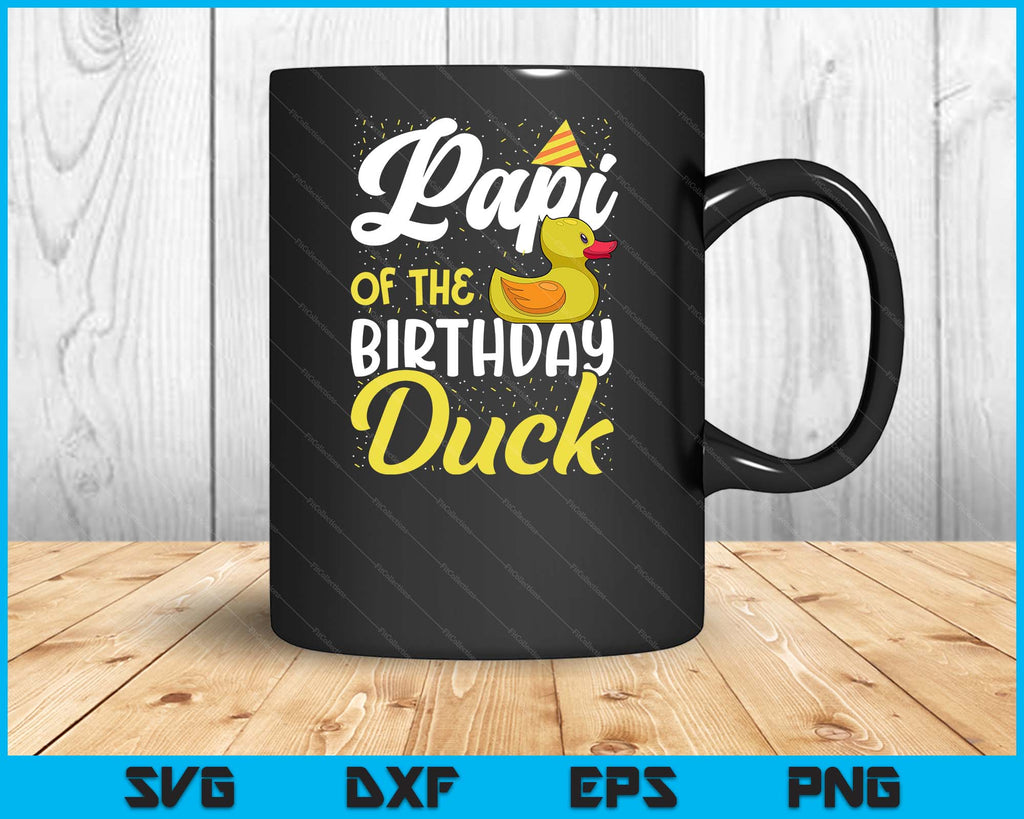 Rubber Duck Birthday Party Supplies Papi Birthday SVG Cutting Files ...